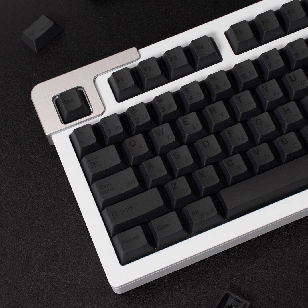 144PCS Japanese Black Theme Keycap Set Minimalist Black - Etsy