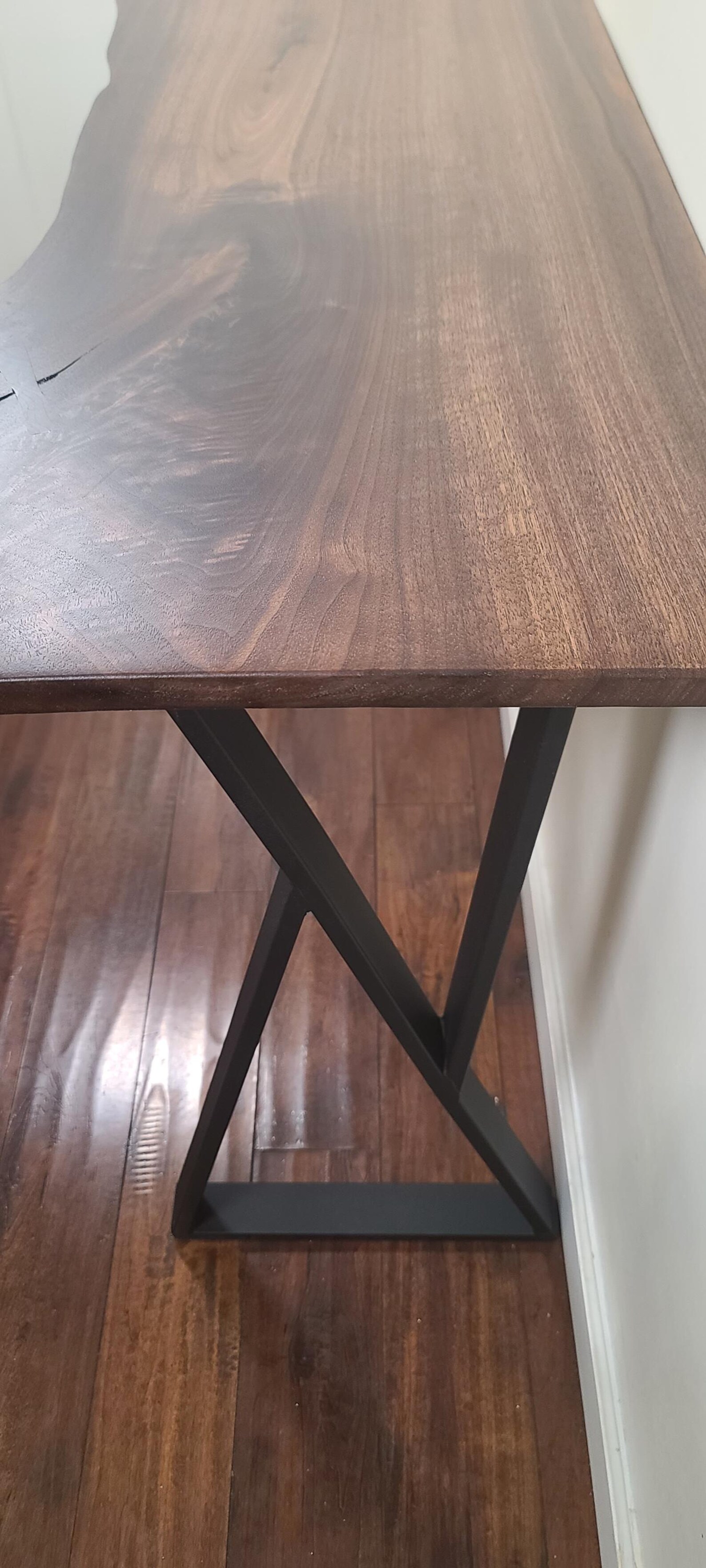 Live Edge Walnut Entryway/console Table - Etsy