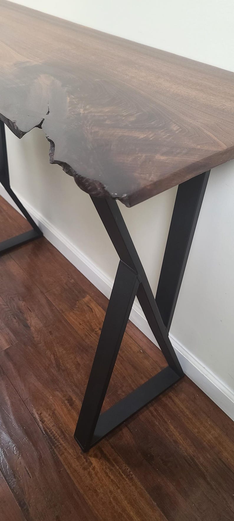 Live Edge Walnut Entryway/console Table - Etsy