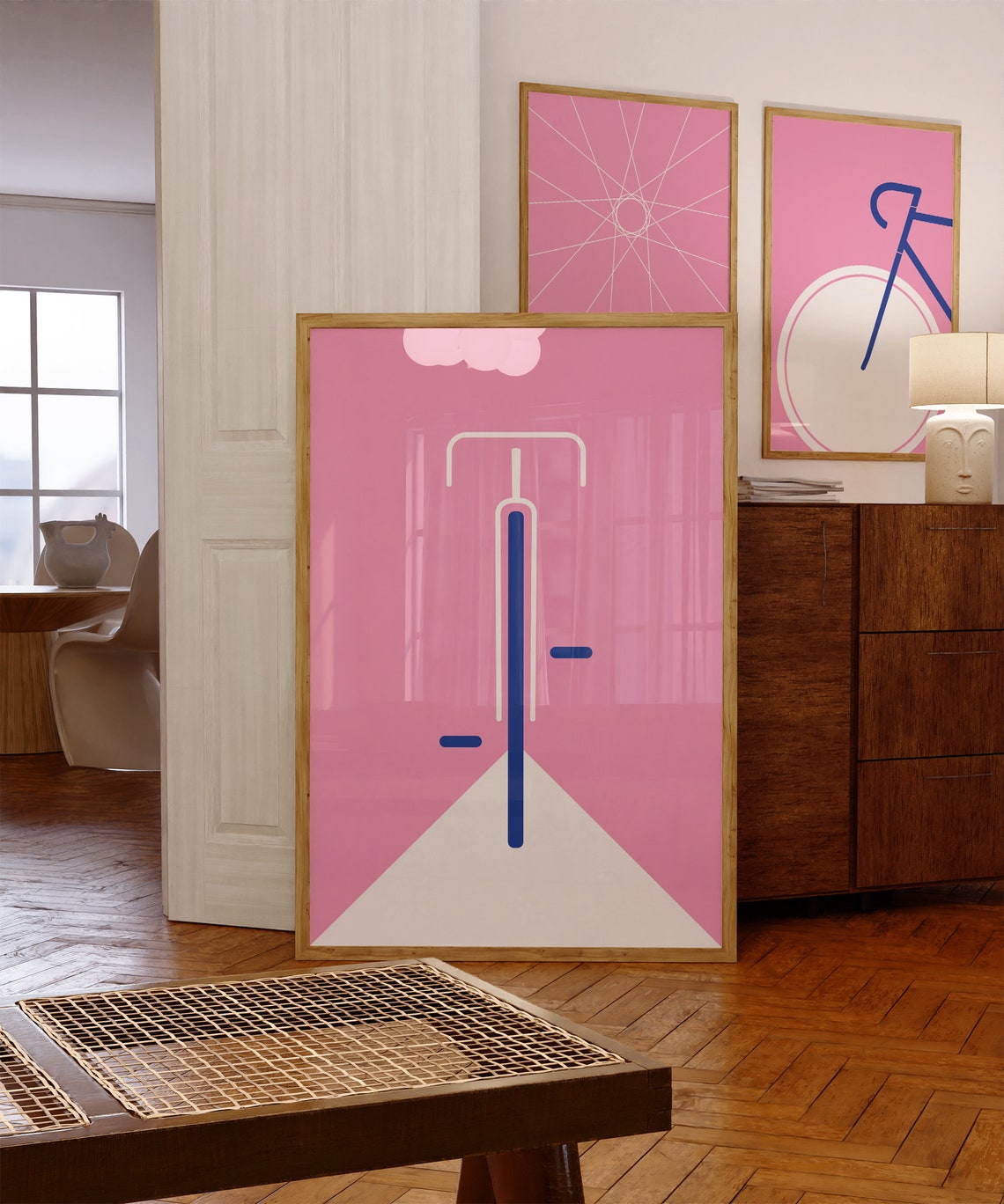 Bike Prints, Set of 3 Bicycle Posters, Mid-century Modern , Cycling ...