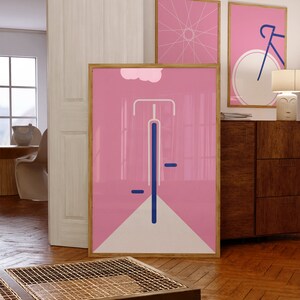 Bike Prints, Set of 3 Bicycle Posters, Mid-century Modern , Cycling ...