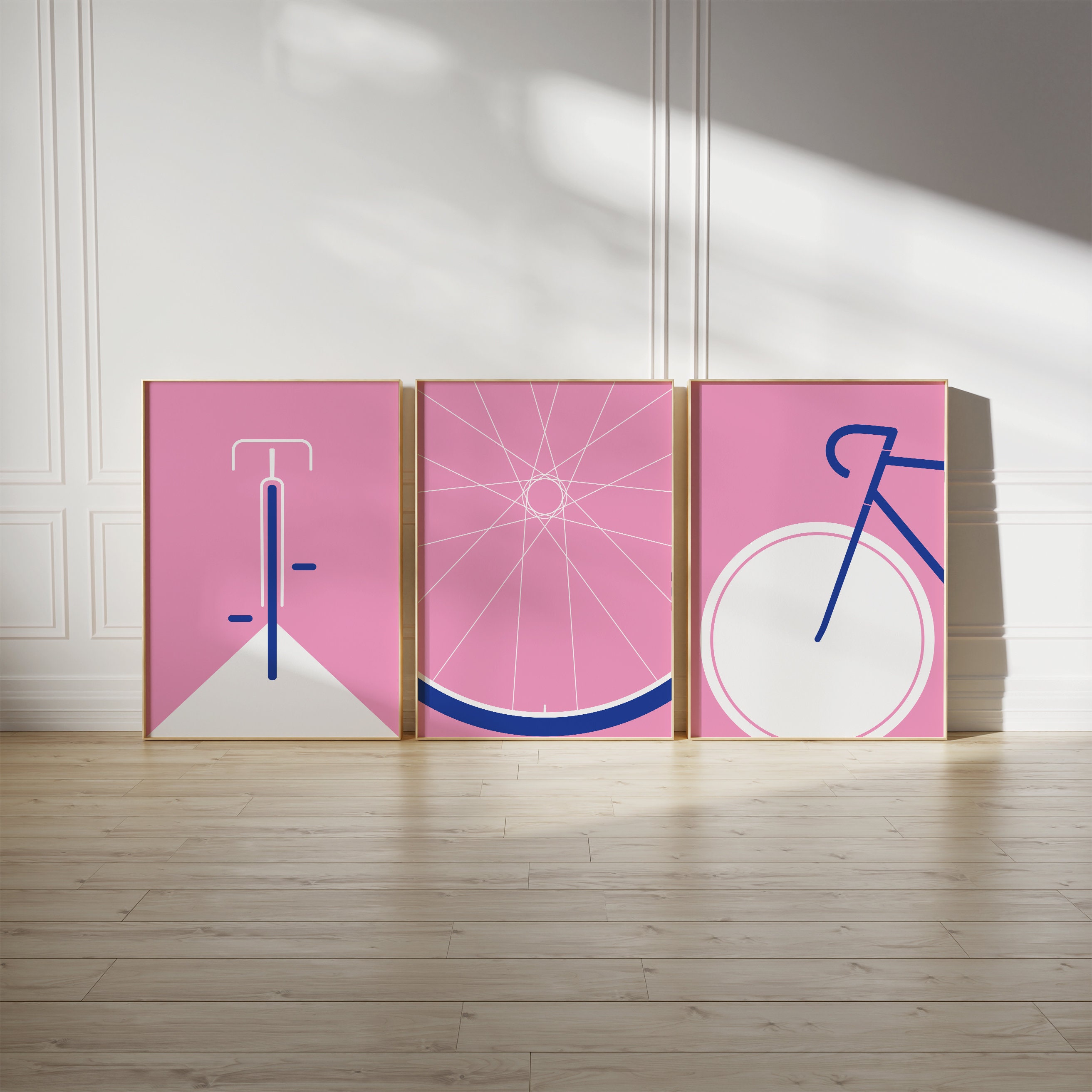 Bike Prints, Set of 3 Bicycle Posters, Mid-century Modern , Cycling ...