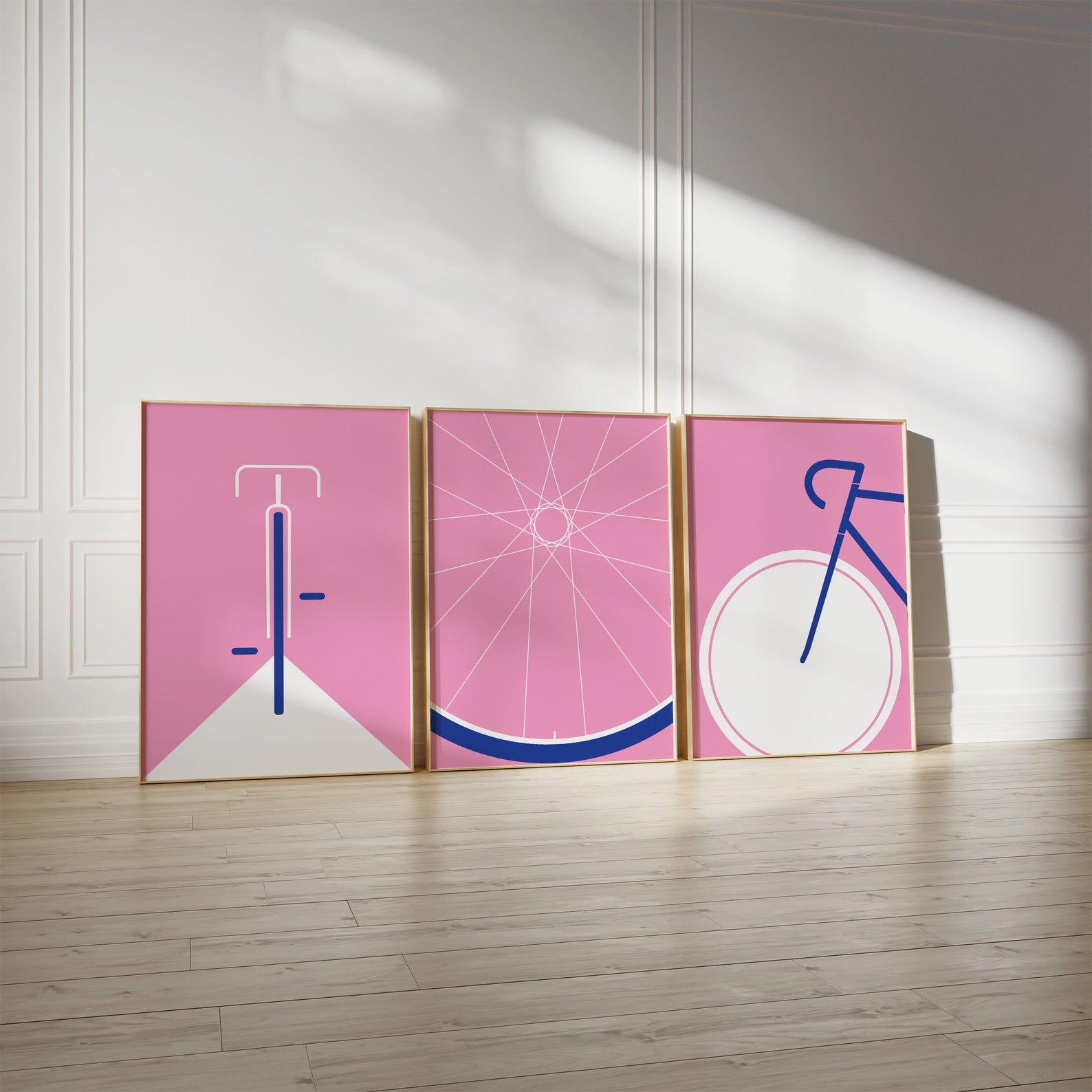 Bike Prints, Set of 3 Bicycle Posters, Mid-century Modern , Cycling ...