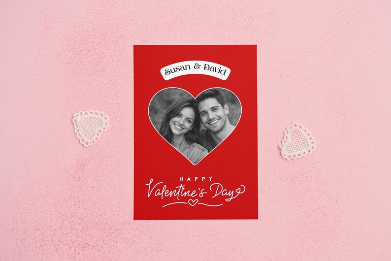 Valentine's Day Photo Card Template, 5x7 Editable Design (digital ...