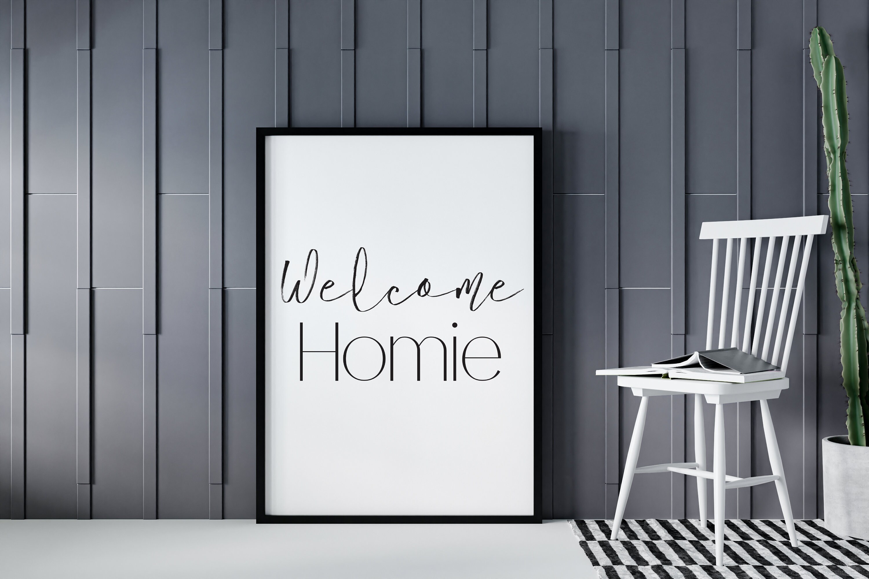 Poster as Wall Decoration Poster Saying Welcome Homie Family Friends ...