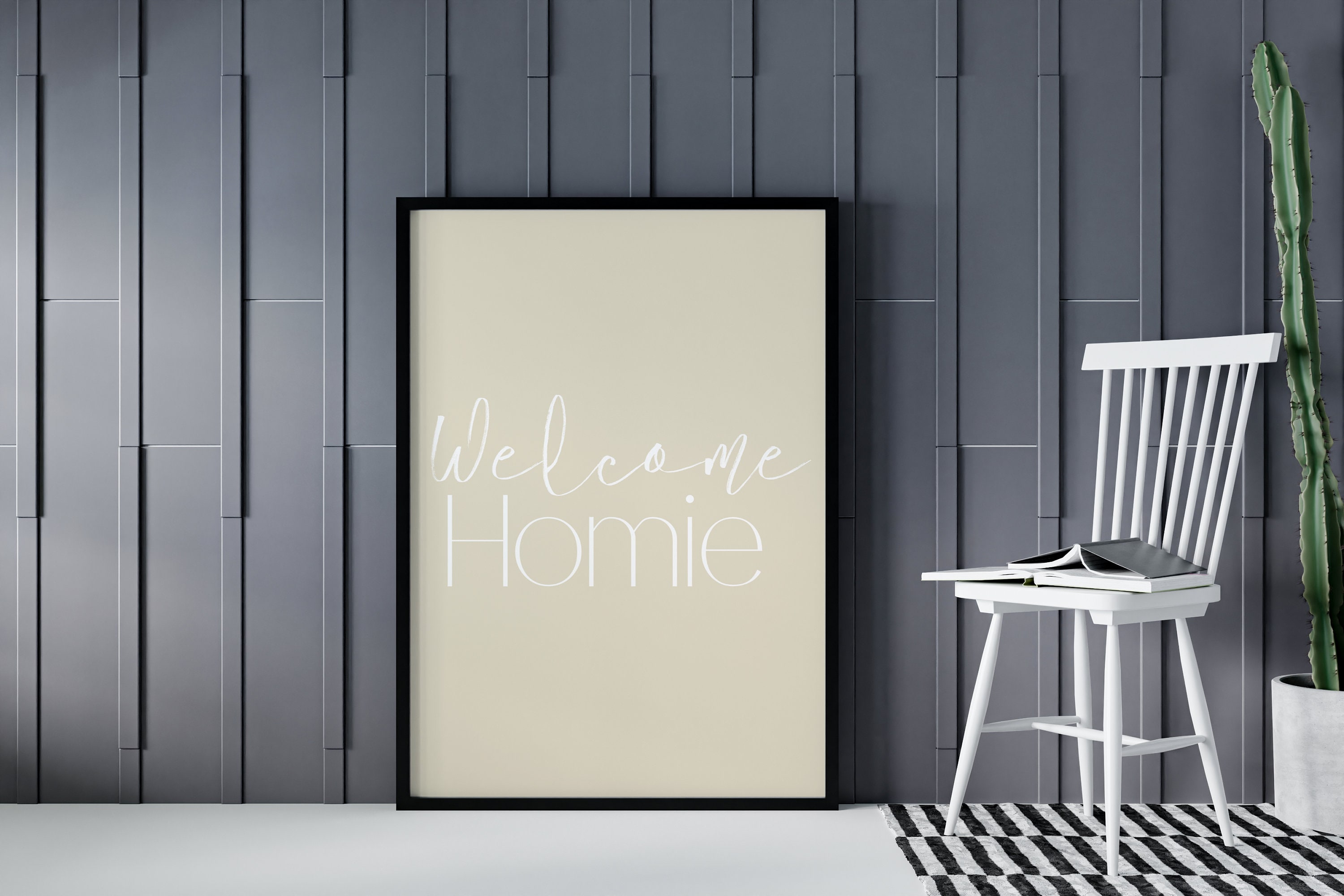 Poster as Wall Decoration Poster Saying Welcome Homie Family Friends ...