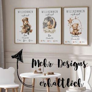 Newborn Personalized Family Poster - Baby Gift New Parents Mom Dad ...