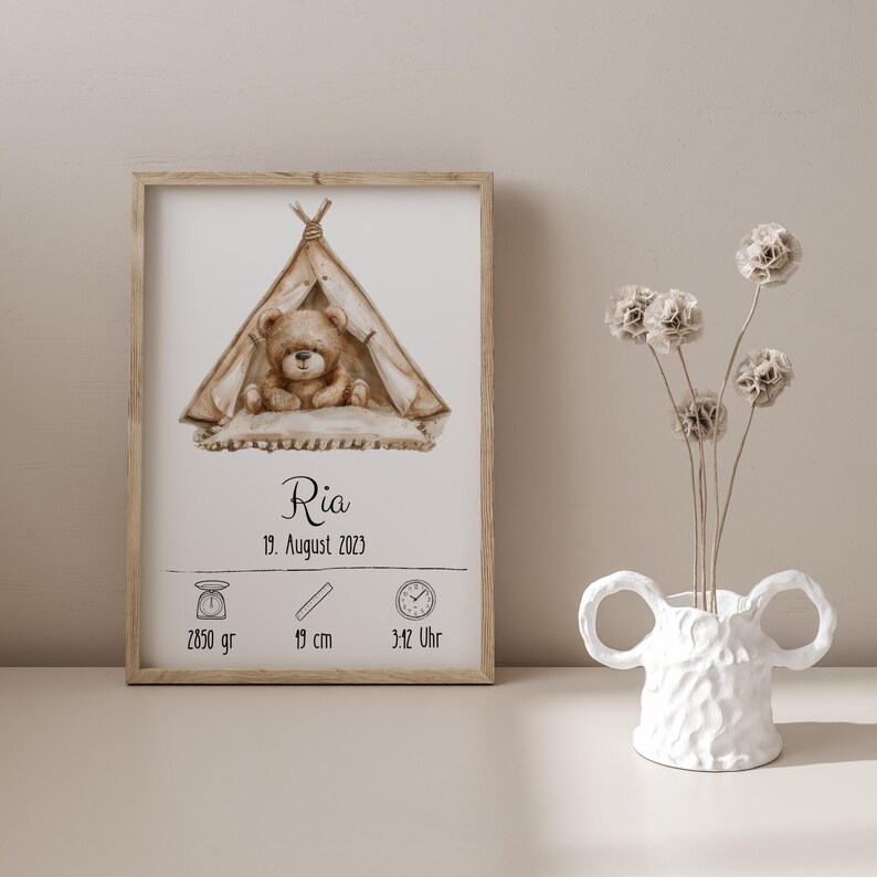 Newborn Personalized Family Poster - Baby Gift New Parents Mom Dad ...