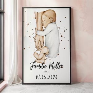 Newborn Personalized Family Poster - Baby Gift New Parents Mom Dad ...