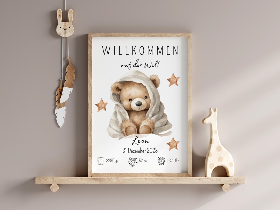 Newborn Personalized Family Poster - Baby Gift New Parents Mom Dad ...