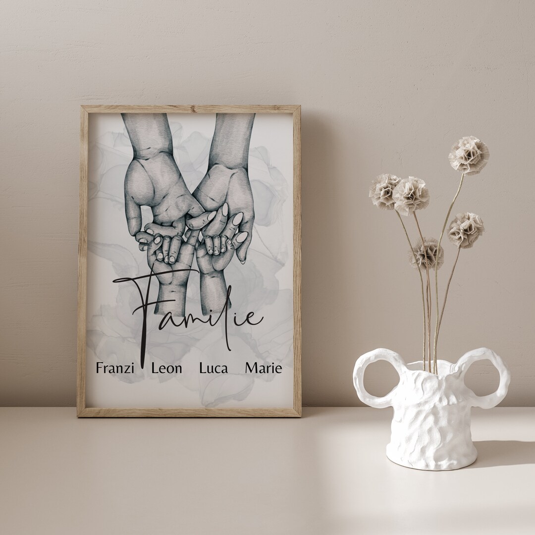 Family Poster With Hands, Picture Family, Family Sign With Family Name ...