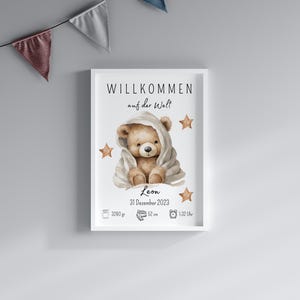 Newborn Personalized Family Poster - Baby Gift New Parents Mom Dad ...