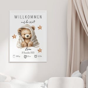 Newborn Personalized Family Poster - Baby Gift New Parents Mom Dad ...