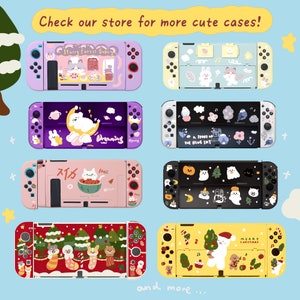 Cute Sloth Contrasting Joycon Nintendo Switch Oled Case, Kawaii NS Shell Cover Skins, Pink Dark ...