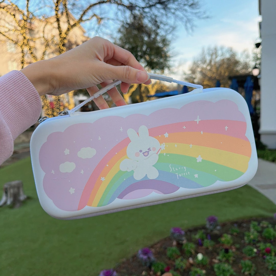 Starry Forest Rainbow Bunny Carrying Case for Switch 2, Accessories for ...