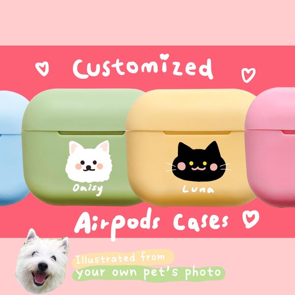 Cute Dog Airpods Case - Etsy