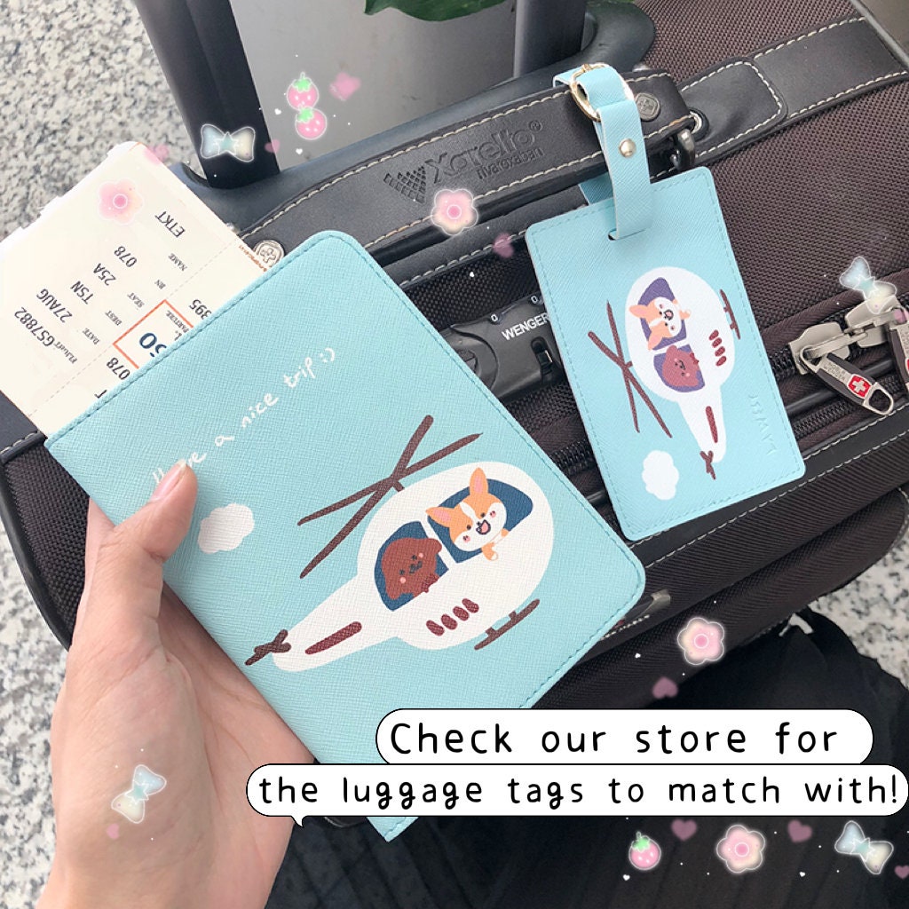Cute Passport Holder, Leather Passport Cover, Dog Passport Case ...
