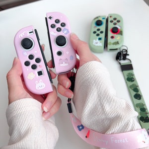 Starry Forest Cute Switch Joycon Case and Lanyard Bundle, Kawaii Switch ...