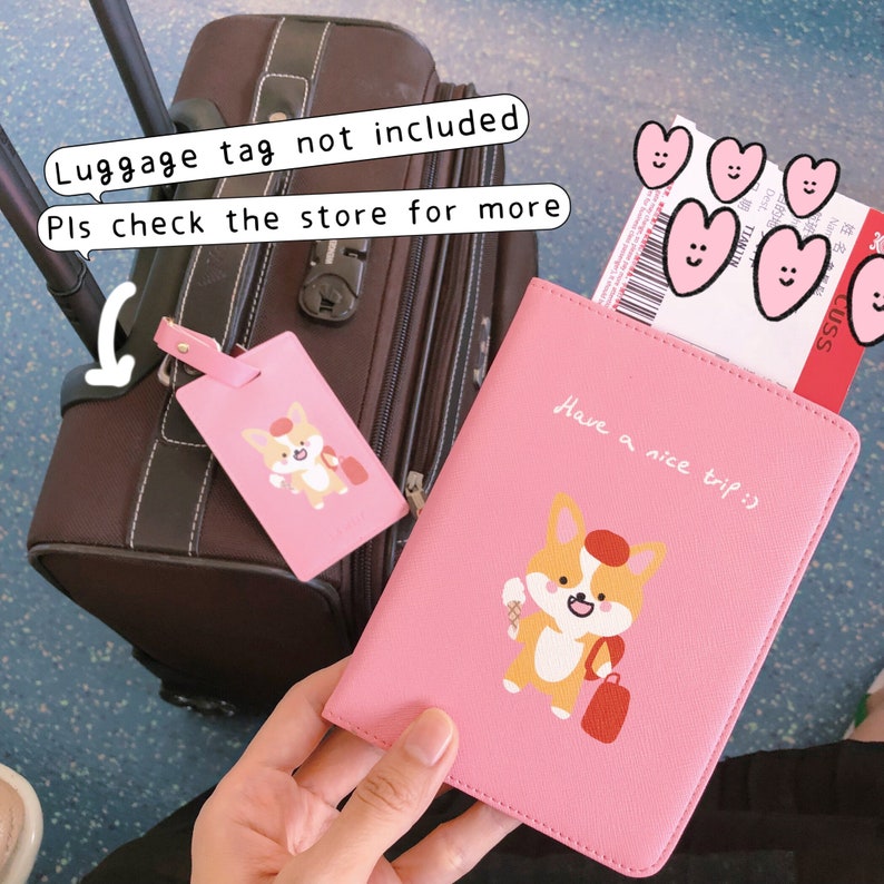 Cute Passport Holder, Leather Passport Cover, Dog Passport Case ...