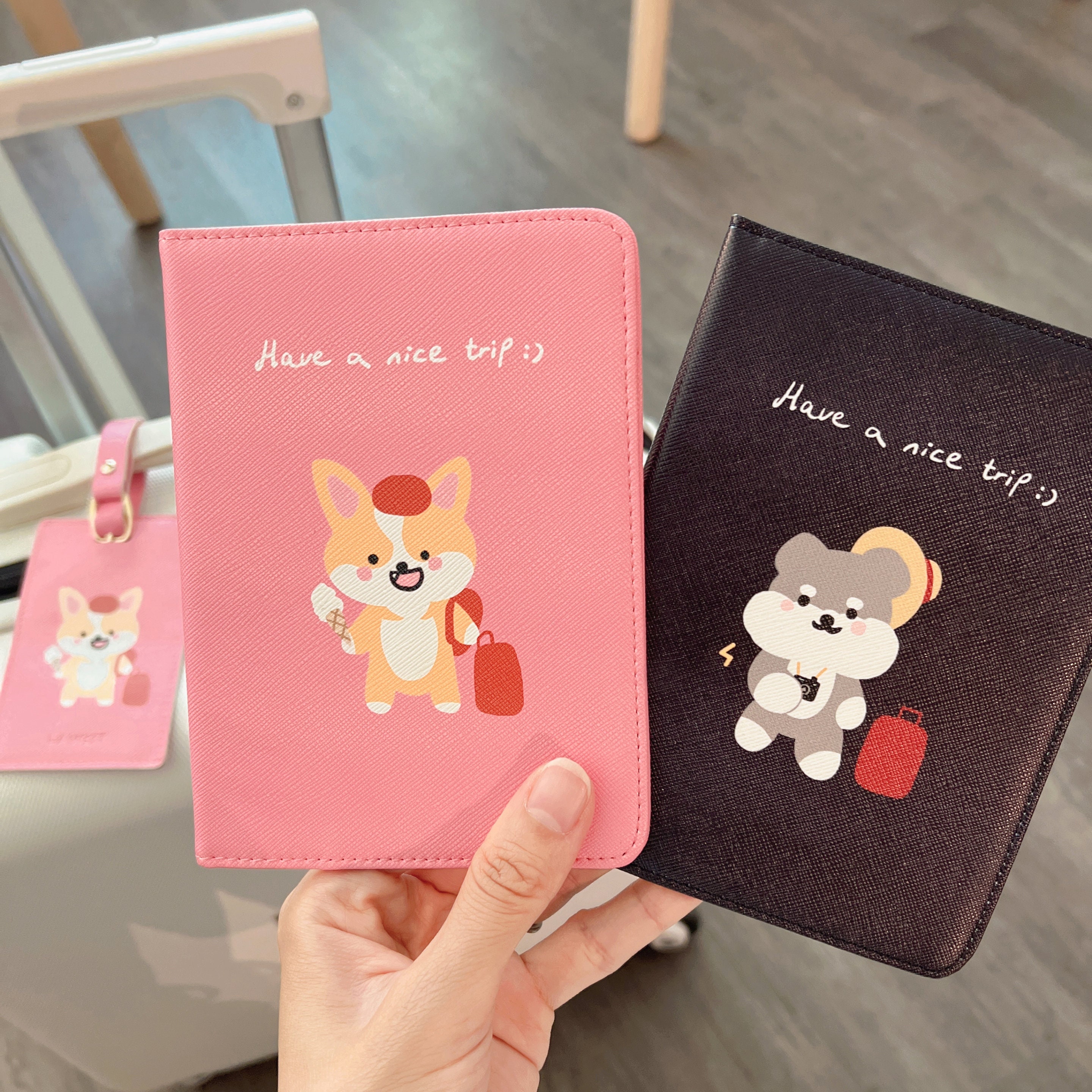 Cute Passport Holder, Leather Passport Cover, Dog Passport Case ...
