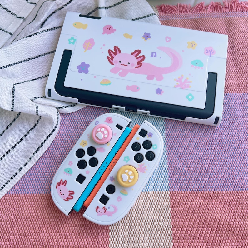 Starry Forest Axolotl Case for Nintendo Switch 2, Cute White Switch2 ...