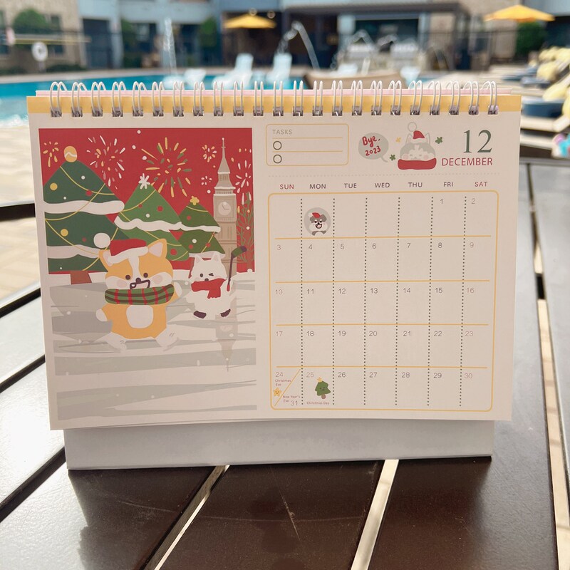 2024 Cat Calendar Desk - Etsy