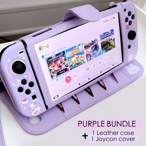 Starry Forest Leather Case for Nintendo Switch OLED, Cute PU Leather ...