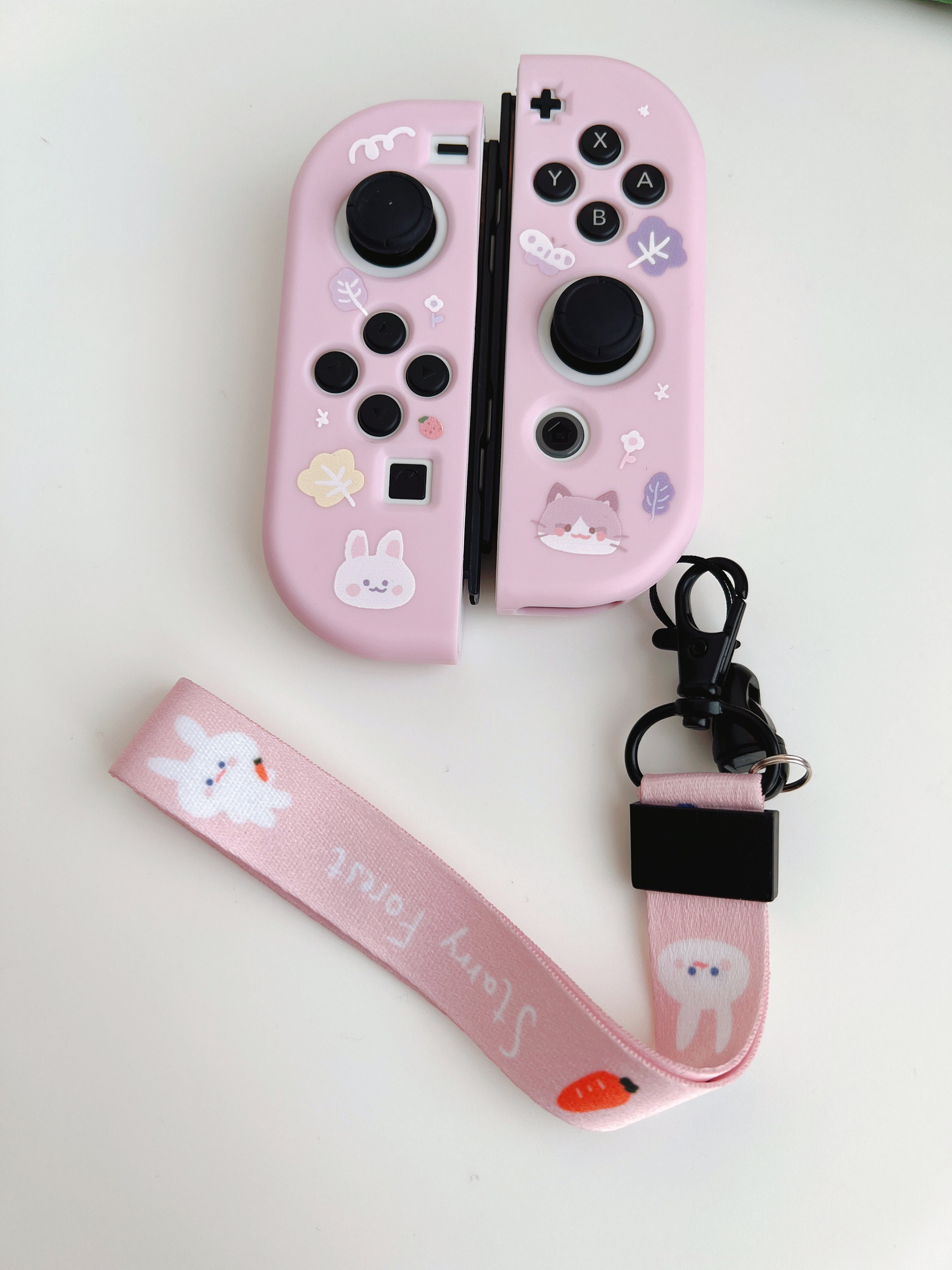 Starry Forest Cute Switch Joycon Case and Lanyard Bundle, Kawaii Switch ...