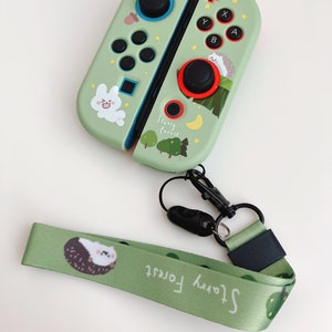 Starry Forest Cute Switch Joycon Case and Lanyard Bundle, Kawaii Switch ...