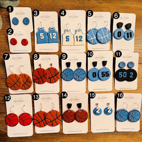 Basketball Earrings - Etsy