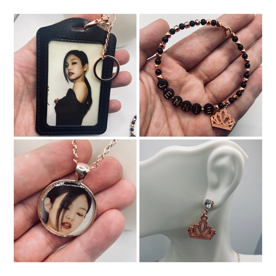 Blackpink K-pop Jewelry Set Earrings Necklace Bracelet - Etsy