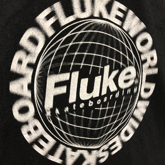 Rare!! Fluke Skateboarding Short Sleeve T-shirt Big L… - Gem