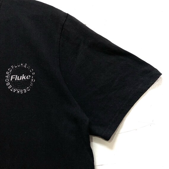 Rare!! Fluke Skateboarding Short Sleeve T-shirt Big L… - Gem