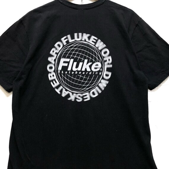 Rare!! Fluke Skateboarding Short Sleeve T-shirt Big L… - Gem