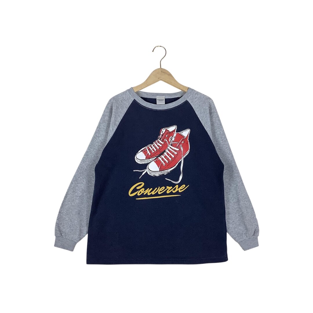 Rare!! Converse Sweatshirt Big Logo Spellout Jumper Pullover Hip Hop ...