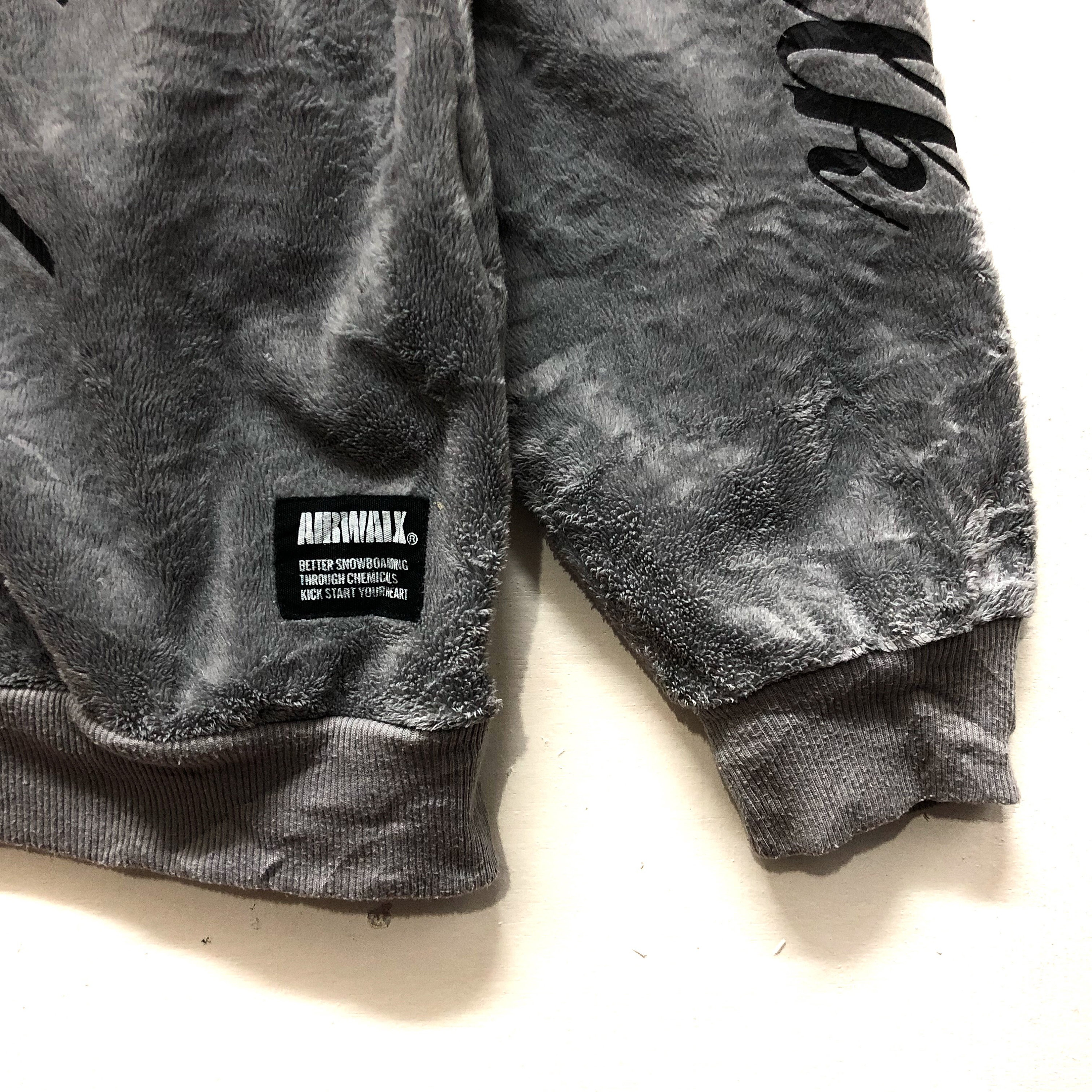 Rare!! Vintage Airwalk Fleece Hoodie Sweatshirt Big Logo Spell Out ...