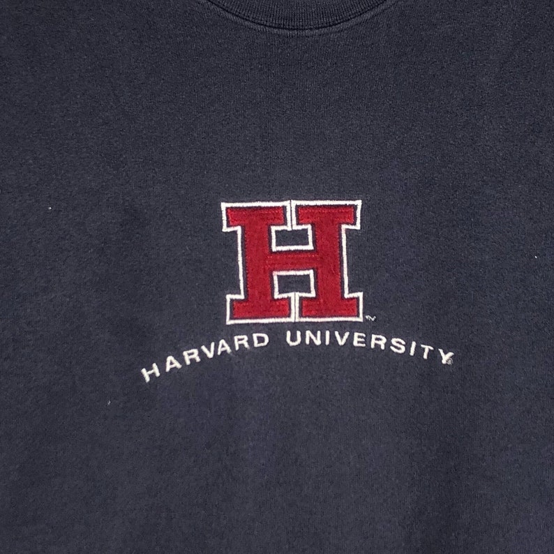 Rare!! Vintage Harvard University Sweatshirt Small Logo Embroidery ...