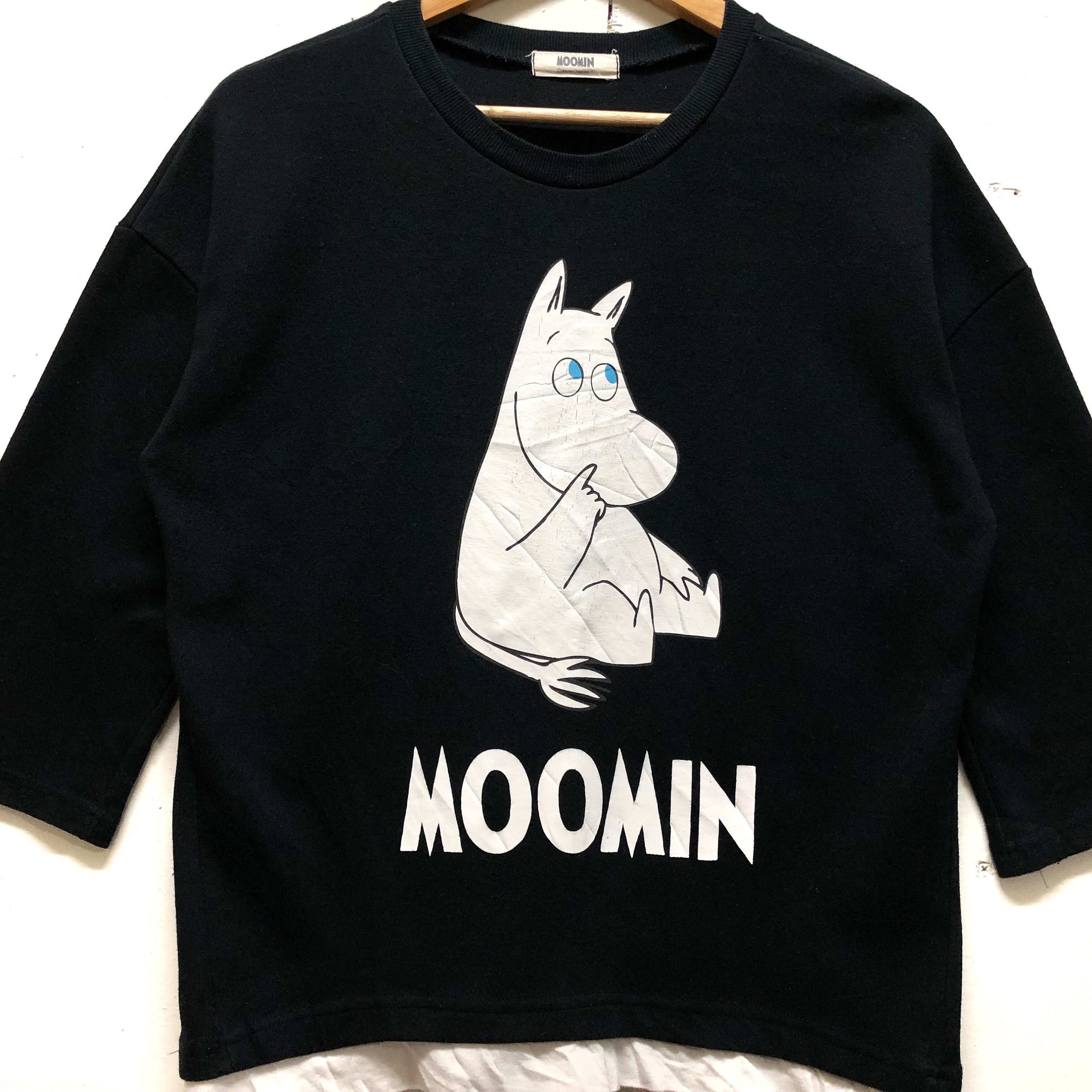Rare Vintage Moomin Long Sleeve Cartoon Big Logo Spell Out Japanese ...