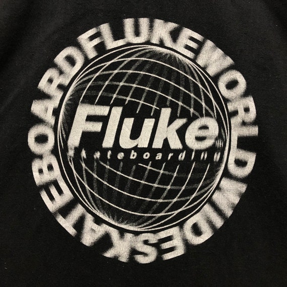 Rare!! Fluke Skateboarding Short Sleeve T-shirt Big L… - Gem