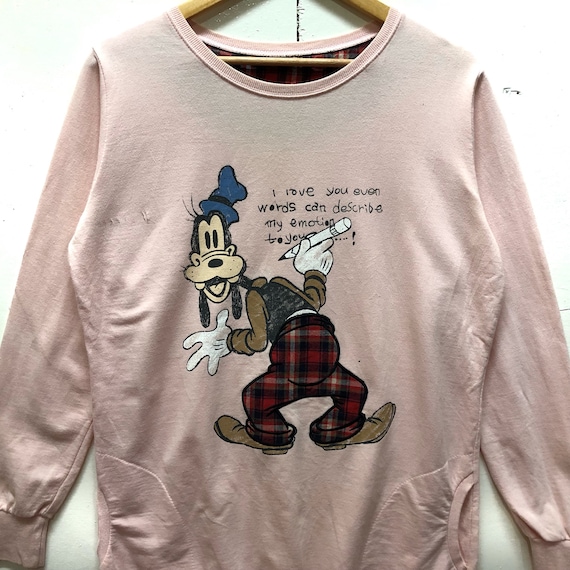 Rare!! Goofy Sweatshirt Cartoon Big Logo spellout Wal… - Gem