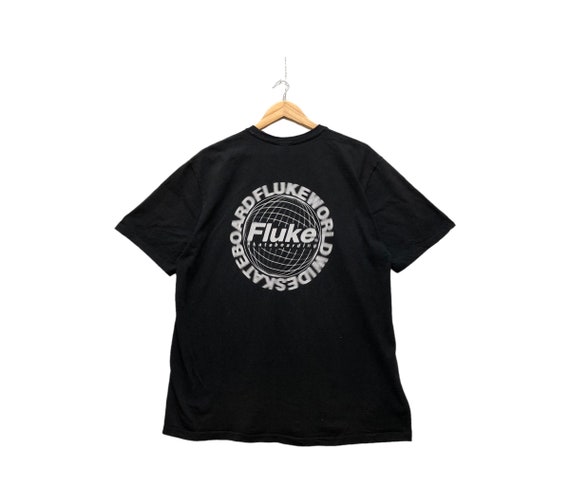 Rare!! Fluke Skateboarding Short Sleeve T-shirt Big L… - Gem
