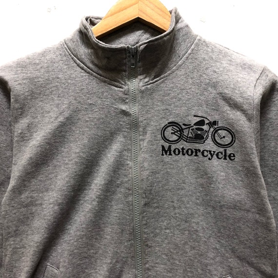 Rare!! Motorcycle Sweatshirt Big Logo Motorcycle Live… - Gem