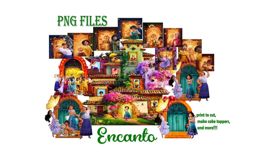 Encanto Doors PNG Files, 15 Different Png Files to Download. for Cake ...