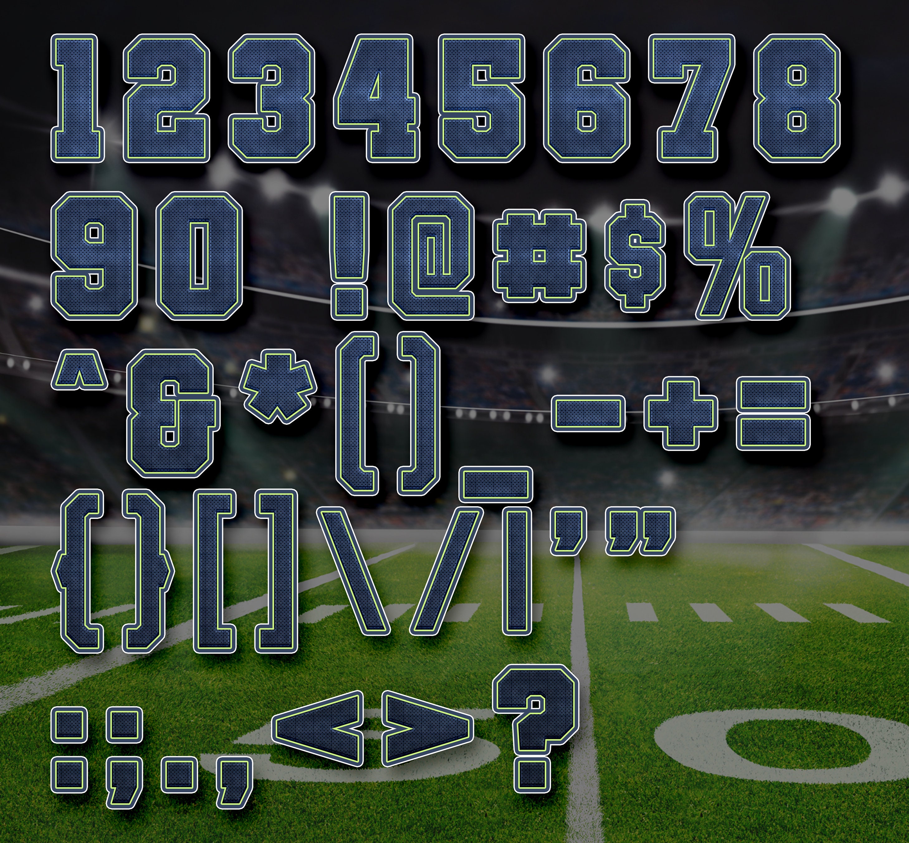 Digital Download Seattle Varsity Style Alphabet Set Bold Letters PNG ...