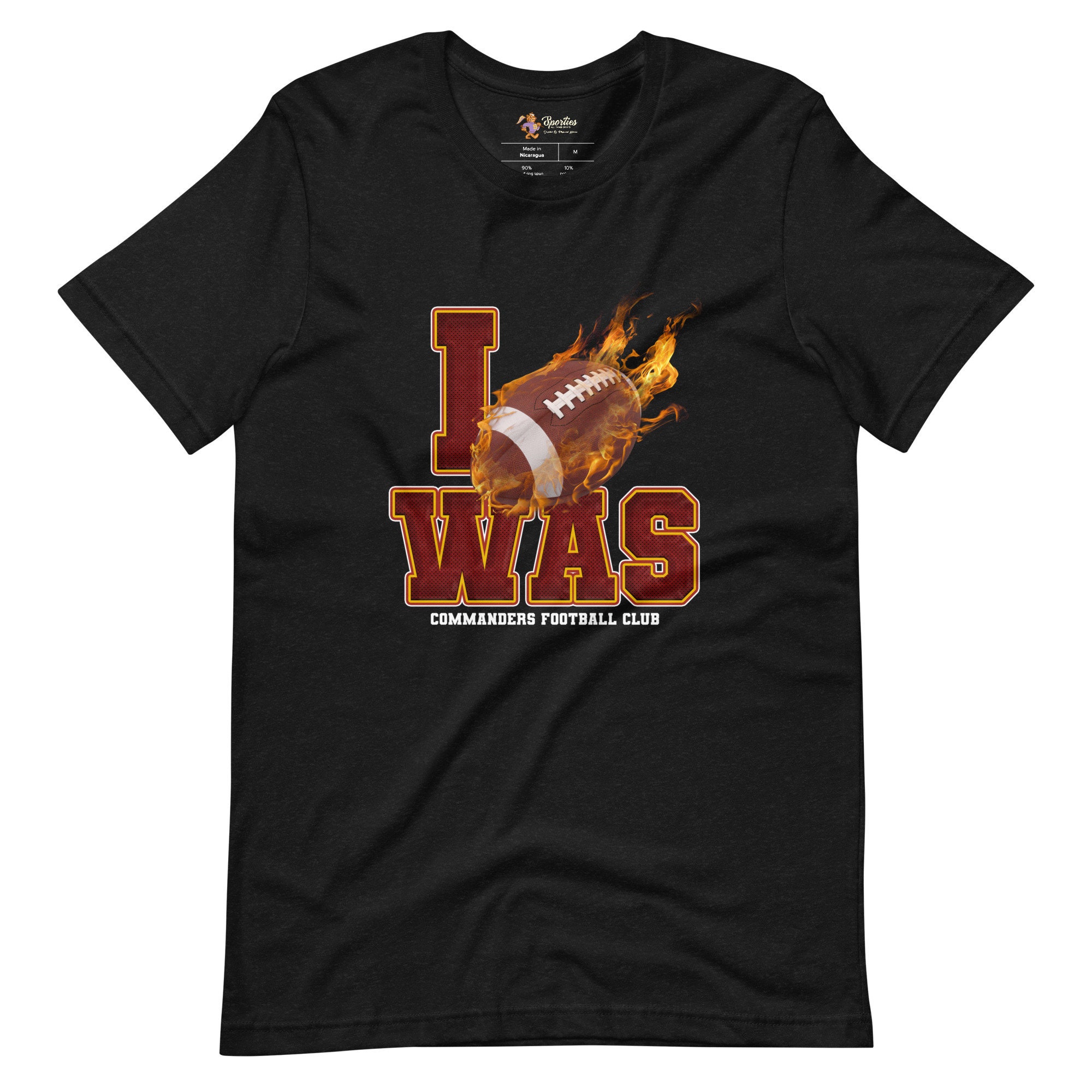 Washington Football Flaming Ball I Heart Tee Commanders - Etsy