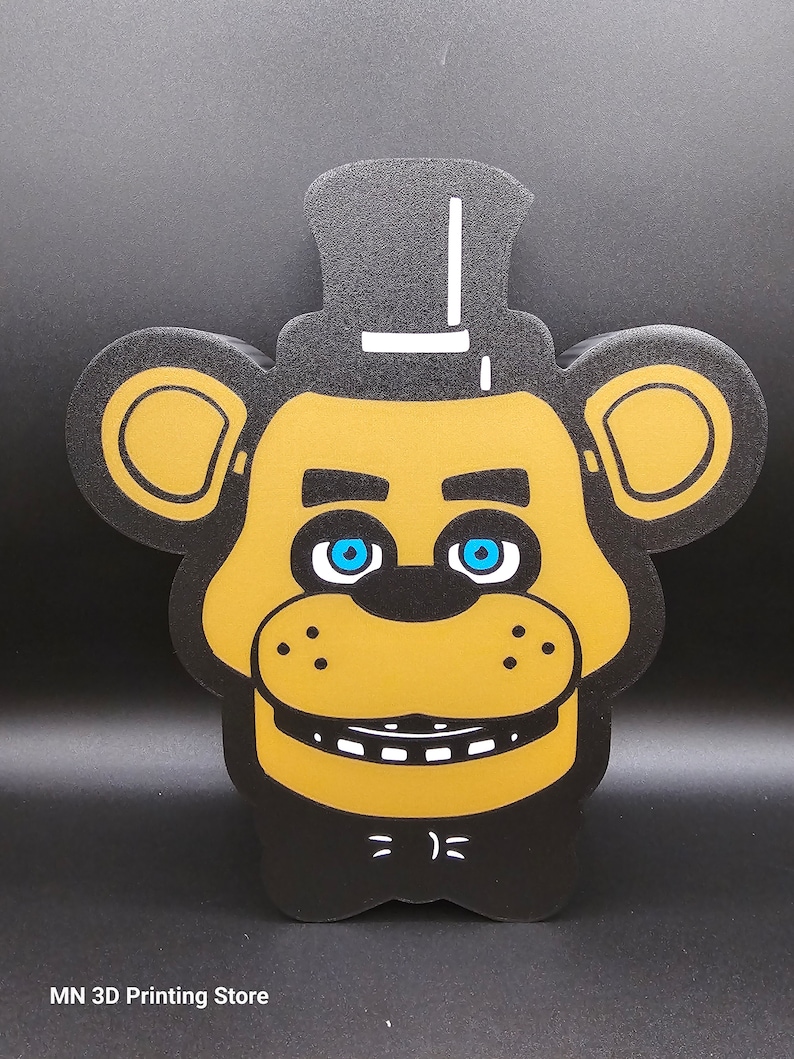 5 Nights at Freddy Fazbear Head FNAF LED Light Box - Etsy