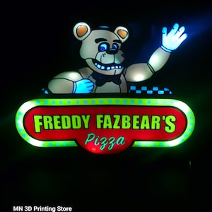 5 Nights at Freddy Fazbear FNAF LED Light Box - Etsy
