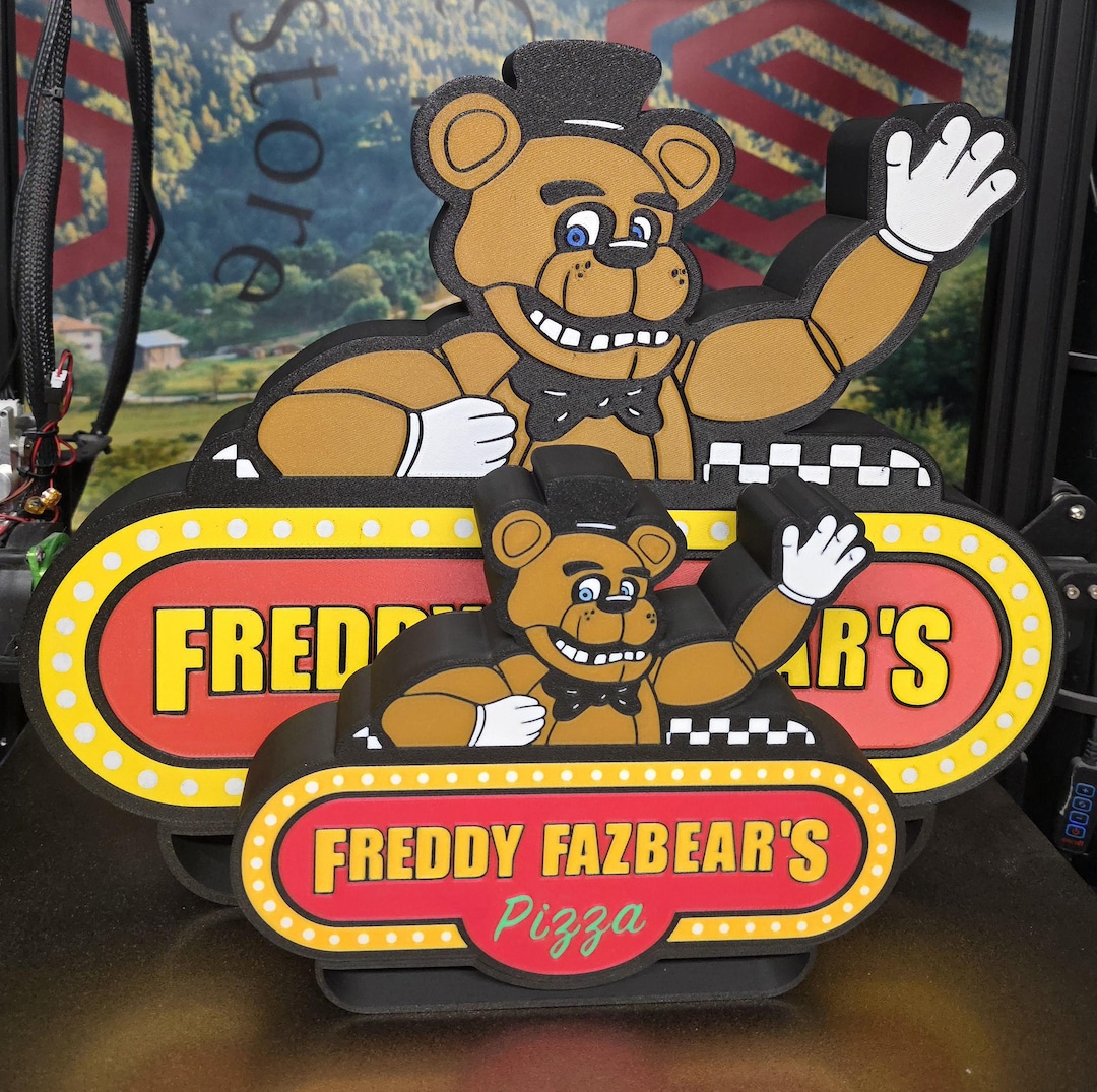 5 Nights at Freddy Fazbear FNAF LED Light Box - Etsy