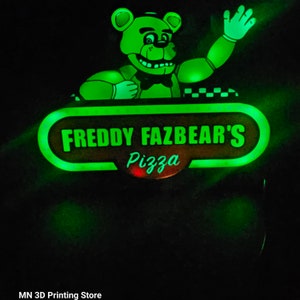 5 Nights at Freddy Fazbear FNAF LED Light Box - Etsy