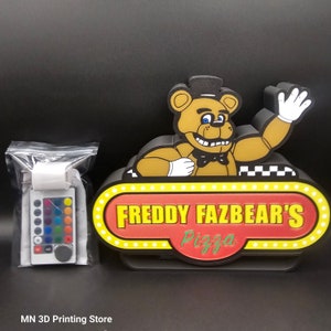 5 Nights at Freddy Fazbear FNAF LED Light Box - Etsy